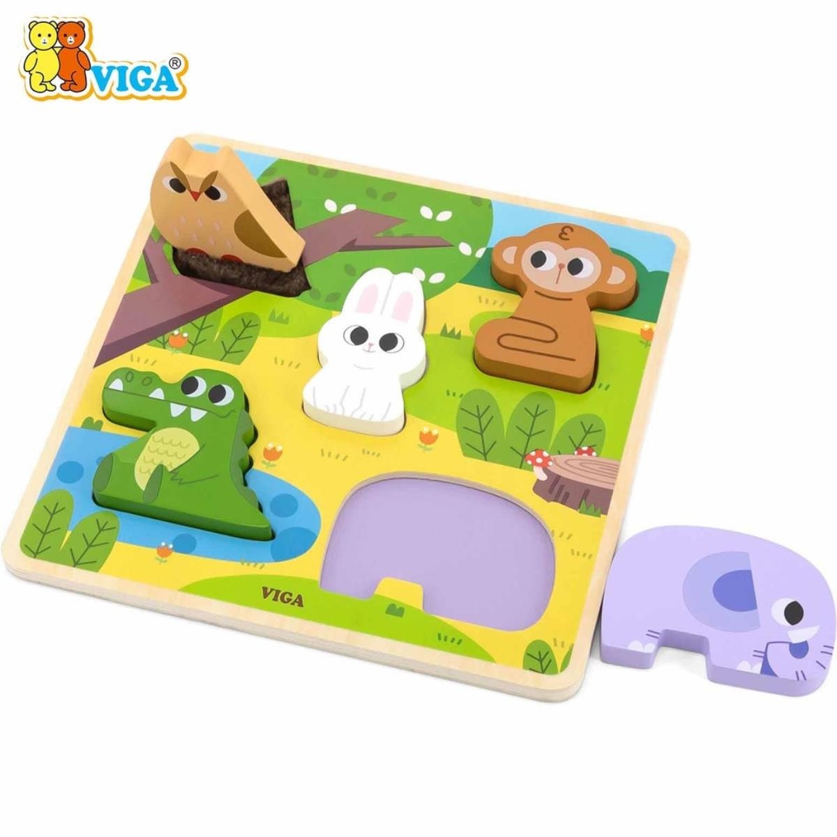 VIGA - VIGA TACTILE PUZZLE FOREST - Bebemi